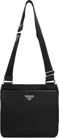 Prada Hobo Bags - Black Re-Nylon And Saffiano Shoulder Bag - Gr. unisize - in Schwarz - für Damen