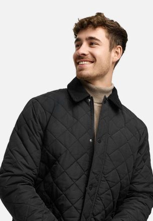 Indicode Steppjacke Herren INDram Herrenjacke Daunen-Optik Leichte Steppjacke mit Cordkragen und Druckknöpfen