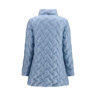 Herno Womens Blue Polyester Full-Length Jacket Clothing