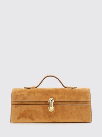 Savette Pochette Symmetry en cuir de veau su&eacute;d&eacute; avec fermoir pivotant