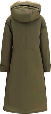 Woolrich Padded Cotton with Detachable Fur Hood Parka - Green