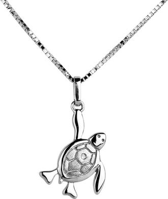 Edenly Baby Schildkröte - große - Weißgold - 9 Karat