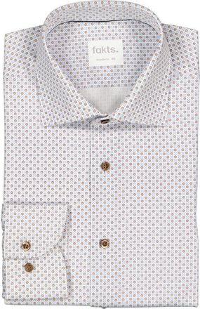 Fakts Herren Hemd blau gemustert