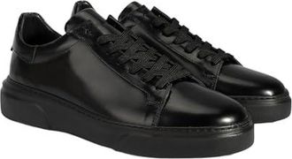 Desa Chaussures Man &agrave; Enfiler - Aspect Cuir, Fermeture &agrave; Lacets, Semelle Plate, Respirantes | Noir - 41