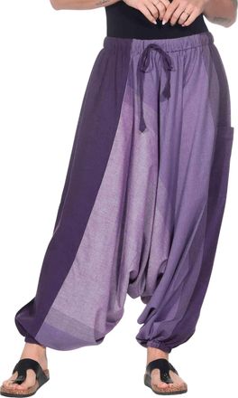 Kunst und Magie Unisex Haremshose OneSize mehrfahrbig, Farbe:Lila, Gr&ouml;&szlig;e:One Size