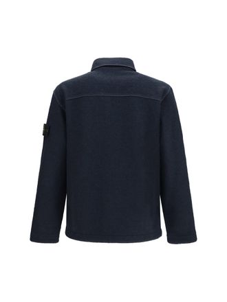 Stone Island Wool-Blend Shirt - Navy
