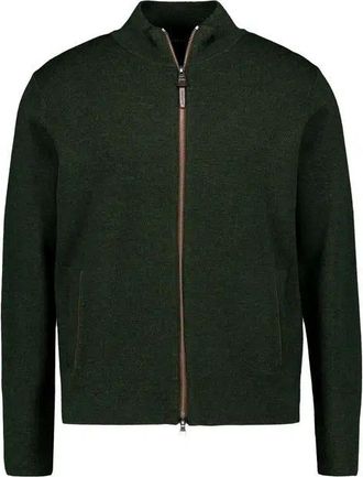 Hackett Herren Pullover gr&uuml;n Merinowolle unifarben