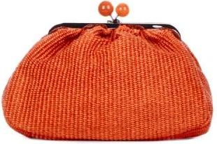 Max Mara Femme, Sacs, Orange, Taille: ONE Size Clip-closure Clutch Bag