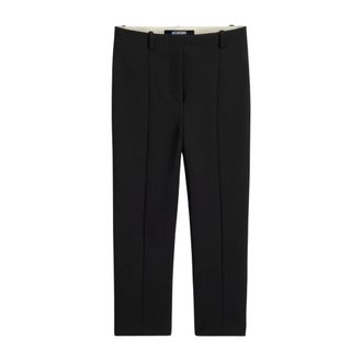 Jacquemus Femme, Pantalons, Noir, Taille: 34 FR Pantalon Capri Noir avec Style Français