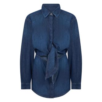 Diesel Jeansjacke mit G&uuml;rtel - - Blouses & Shirts - Damen - Blau - S