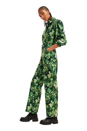 Desigual Womens Jumpsuit_Ronda Casual Pants, Green, L