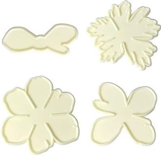 PME 103FF047 JEM Anemonenausstecher, Sortiment, 4-teilig, Kunststoff, Ivory, 17 x 2 x 22 cm