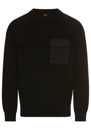 HUGO BOSS Strickpullover Kalamaro mit Brusttasche