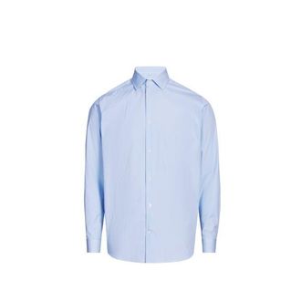 Au Printemps Paris Baumwollgestreifte Hemd - blau