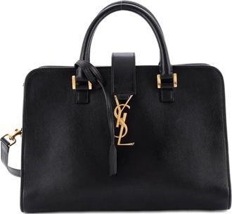 Saint Laurent Monogram Cabas Leather Small satchel - Schwarz
