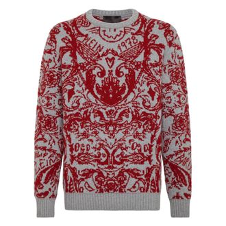 Philipp Plein Homme, Pulls, Multicolore, Taille: 2XL Pullover Round Neck LS