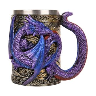 Generic Dragon Tag - Dragon Coffee Tag, Dragon Coffee Tasse 3D MEDIEVAL Dragon Mug Stahl-Kaffeetasse aus Beretta-Stahl, 568 ml Neuheit für Dragon Hosting-Getr