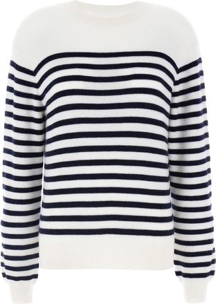 Khaite Femme, Pulls, Blanc, Taille: 38 FR Viola Striped Cashmere Sweater