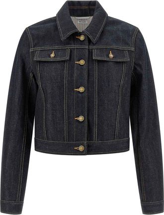 Thom Browne Veste En Jean - Bleu