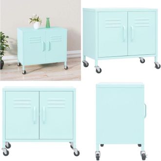 vidaXL Lagerschrank Mintgr&uuml;n 60x35x56 cm Stahl - Lagerschrank - Aufbewahrungsraum - Garderobe - Stahlschrank - B&uuml;roorganisation - Home & Living