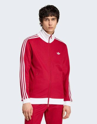 adidas Originals Classic - Veste de surv&ecirc;tement - Rouge/blanc