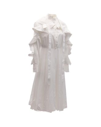 Valentino Garavani Ruffled Long-Sleeve Evening Dress - White