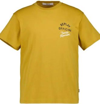 Replay Herren T-Shirts gelb Baumwolle