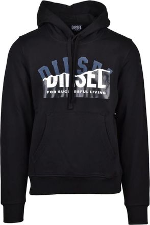 Diesel Homme, Sweatshirts et sweats &agrave; capuche, Noir, Taille: S Felpa cappuccio