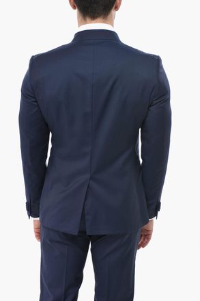 Corneliani CODE Festlicher Anzug Aus Schurwolle Mit Koreanischem Revers Corneliani