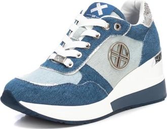 Xti Chaussures avec fermeture à lacets pour femme, couleur : bleu, taille 37, Jeans, 39 EU
