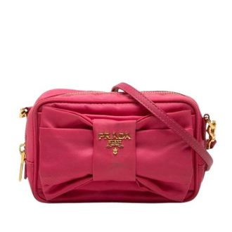 Prada Pre-owned Bow Crossbody Bag - - Pre-owned - Damen - Rosa - ONE SIZE