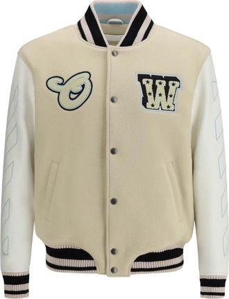 Off-white Star Logo Varsity Jacke - - Jackets - Herren - Beige - M