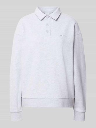 Oh April Oversized Sweatshirt mit Polokragen und Label-Print