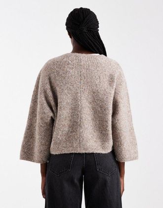 Topshop Strickjacke TSRENE LS CARDIGAN KNT NOOS Kunstfaser, regular fit