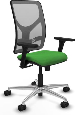 Piqueras y Crespo Schreibtischstuhl mit R&uuml;ckenlehne, mit 3D-Armlehnen, h&ouml;henverstellbare Lendenwirbelst&uuml;tze, ausgestattet mit 3 Positionen und Schneideschaum, Grau/Gr&uuml;n