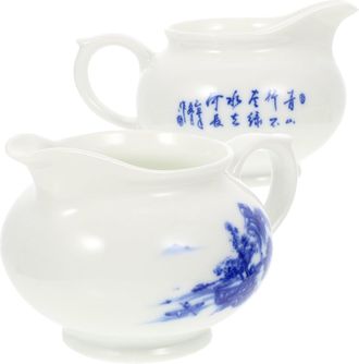 OSALADI 2 St&uuml;ck Keramik So&szlig;enk&auml;nnchen Blau Wei&szlig;es Milch und Saucensch&auml;lchen Hitzebest&auml;ndig f&uuml;r Restaurant und Catering