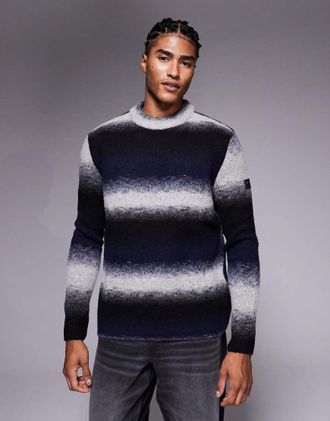 Barbour Vector - Pull ras de cou color block - Noir