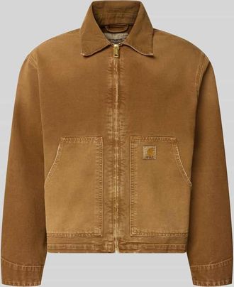 Carhartt Work in Progress Jacke mit Rei&szlig;verschluss und Label-Detail Modell Dearborn