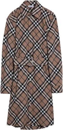 Burberry Femme, Robes, Beige, Taille: 36 FR Single-Breasted Manteaux