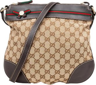 Gucci Crossbody Bags - Gucci GG Monogram Princy Crossbody Bag - Gr. unisize - in Braun - f&uuml;r Damen