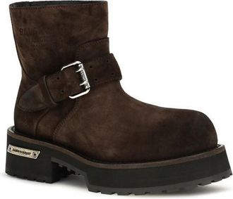 Balenciaga Womens Brown Calf Leather Bos Taurus Ankle Boots