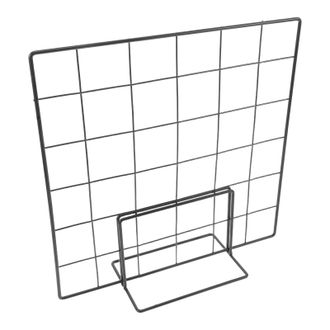 BESPORTBLE Drahtgitter Wandregal 30x30cm Schwarz Tragbarer Pr&auml;sentationsst&auml;nder f&uuml;r Kunst Fotos und Zubeh&ouml;r Vielseitiges Drahtgitterdisplay f&uuml;r Kindergarten Mark