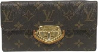 Louis Vuitton Portefeuille long pr&eacute;-poss&eacute;d&eacute; Monogram (bi-pli) - Femme - Pre-owned - Brun - Taille: ONE Size