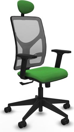 Piqueras y Crespo Call Center Sattelstuhl mit 2D-Armlehnen, h&ouml;henverstellbarer Lendenwirbelst&uuml;tze und festem Kopfteil, ausgestattet mit Sincro 3 Positionen und Schneide