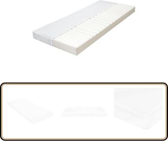 vidaXL Vidaxl - Matelas 100x200 cm 7 zones Mousse pu 10 cm H2 H3 - Matelas Invité - Matelas Mousse pu - Matelas 7 Zones - Matelas Confortable - Soutien