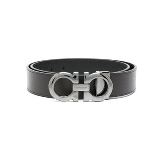 Ferragamo Wendbarer Lederg&uuml;rtel mit Gancini-Schlie&szlig;e - - Accessories - Herren - Braun - 115 CM