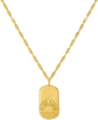 Glanzst&uuml;cke M&uuml;nchen Halskette - Sterling Silber Halskette Sonnenuntergang - Gr. unisize - in Gold - f&uuml;r Damen