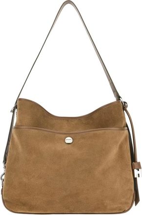 Hogan Femme, Sacs, Brun, Taille: ONE Size Suede Shoulder Bag