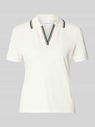 Jake*s Regular Fit Poloshirt mit V-Ausschnitt und Kontraststreifen
