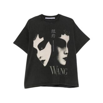 Alexander Wang Washed Graphic Tee - - Tops - Damen - Schwarzk - M